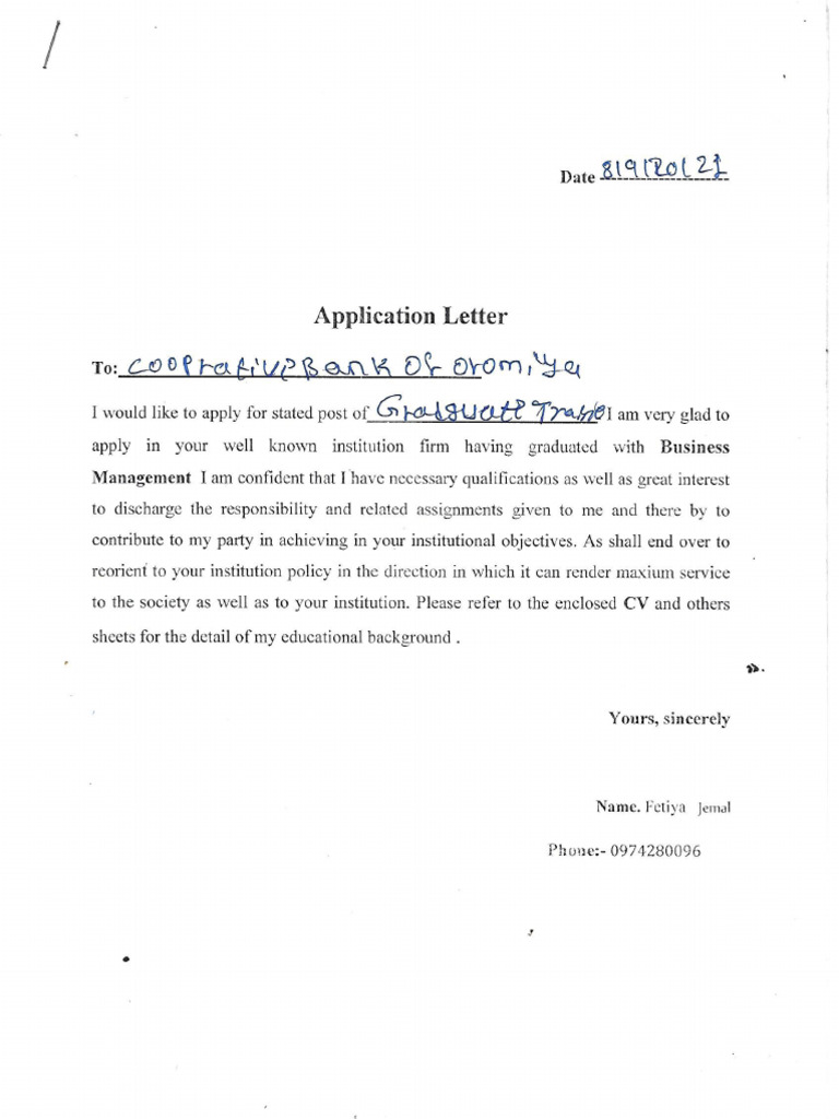 Fetiya Jemal Document | PDF