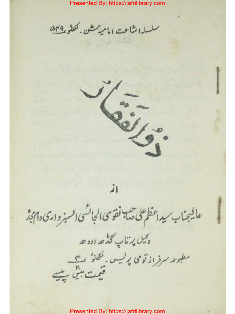 Zulfiqar - by Allama Naqqan SB | PDF