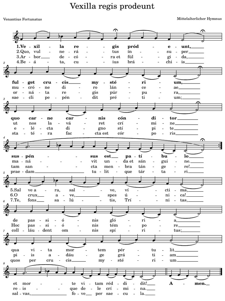 Vexilla Regis Prodeunt - Gregoriano | PDF