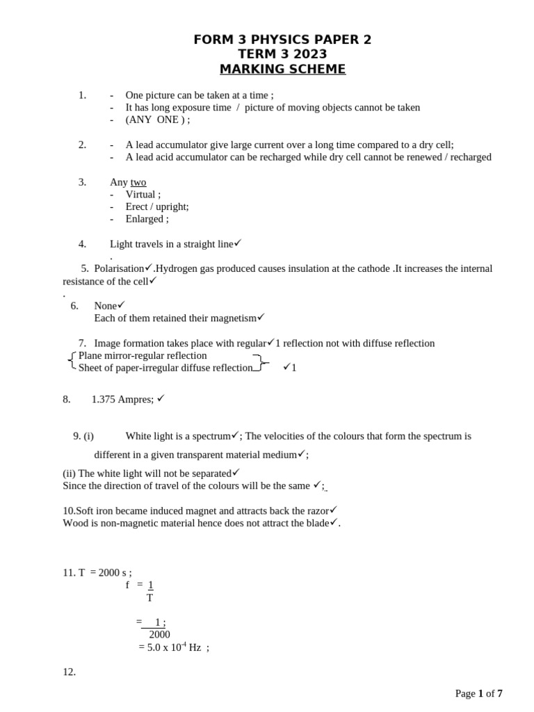 f3 Physics Pp2 MST 2024 Teacher - Co .Ke 1 | PDF | Capacitance | Electromagnetism