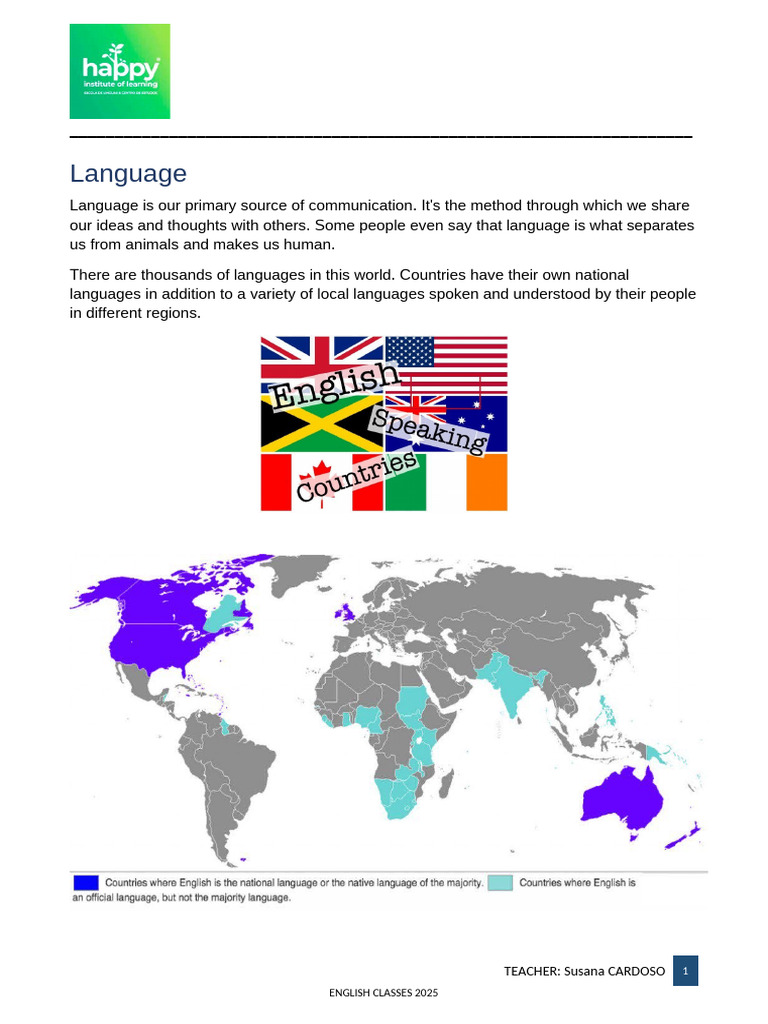 Importance of Learning English Globally | PDF | English Language ...