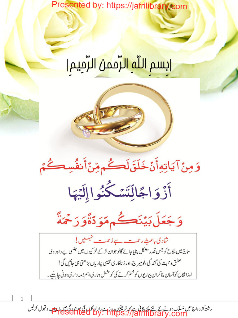 Zindagi Ke Naye Safar Ka Aaghaz Yani Shadi - by Syed Taqi Abbas Rizvi | PDF