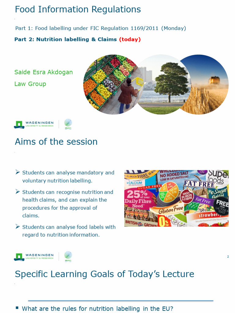 Food Law 2022 - 2023 L9 Lable | PDF | Nutrition Facts Label | Food Energy