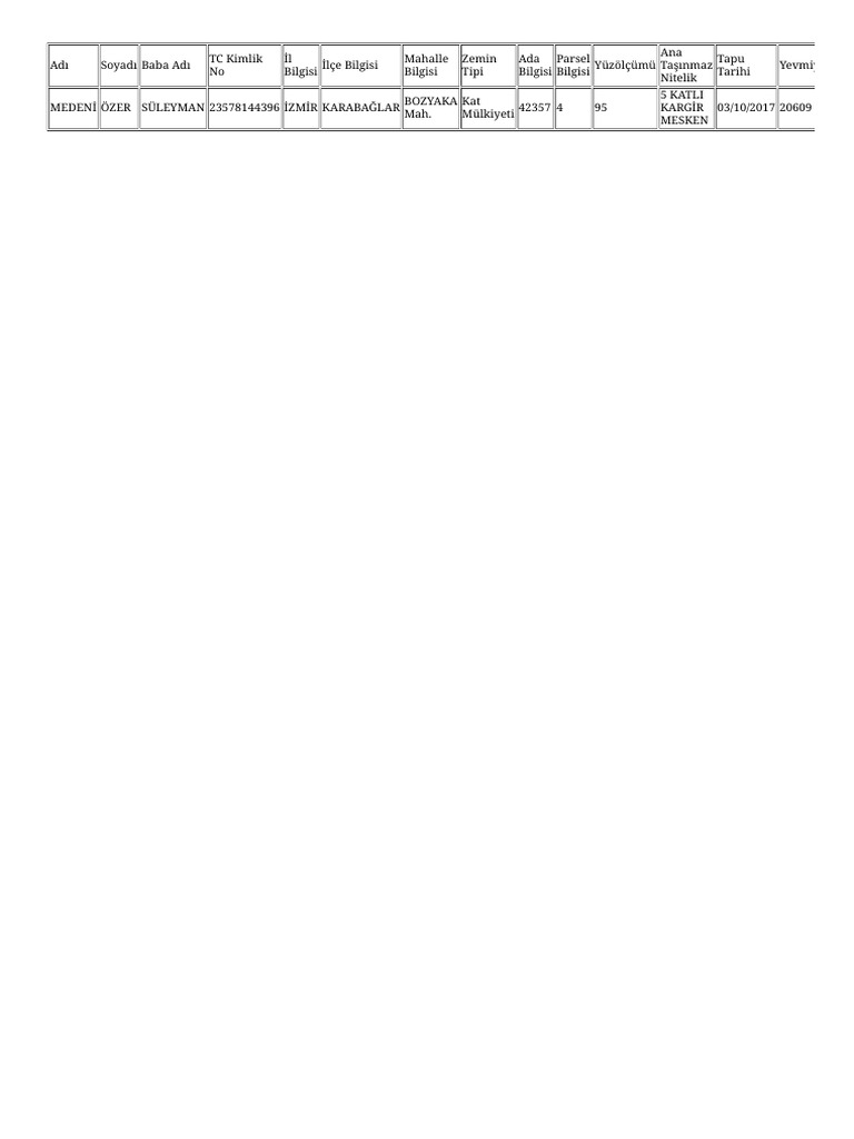 Tablo Yazdırma | PDF