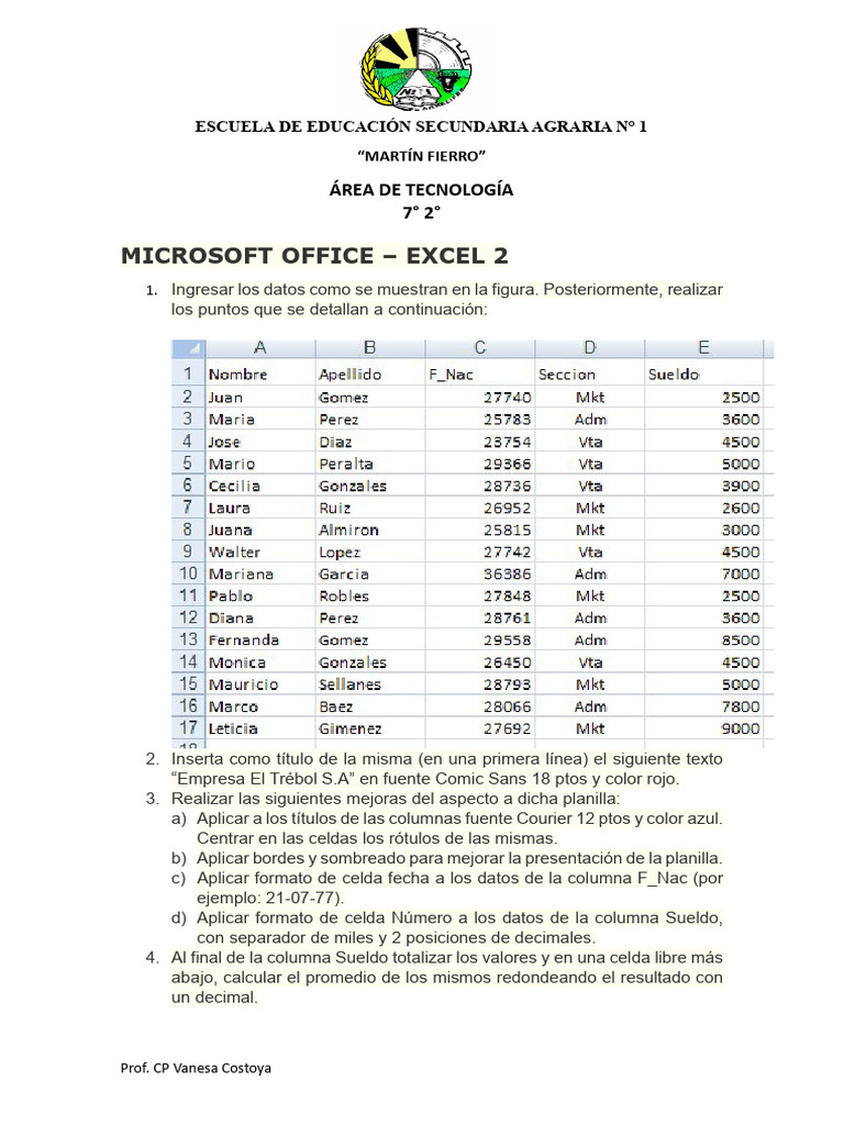 Microsoft Excel 2 | PDF