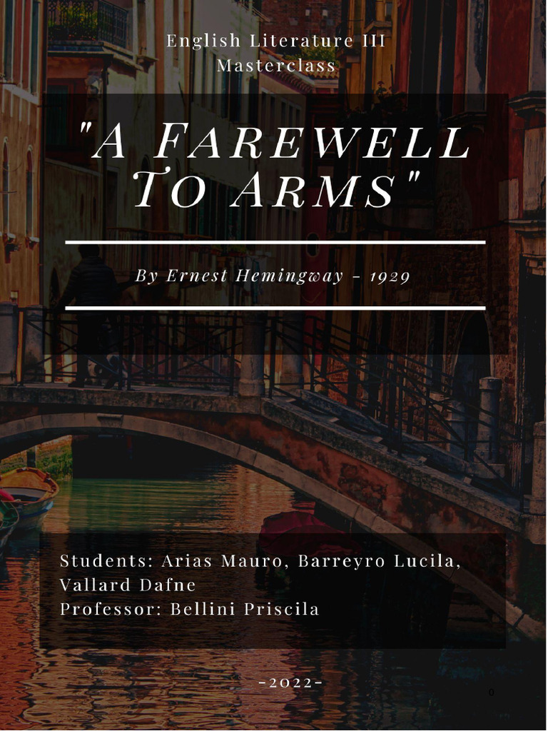 A Farewell to Arms: Historical Analysis | PDF | Narration | Ernest ...