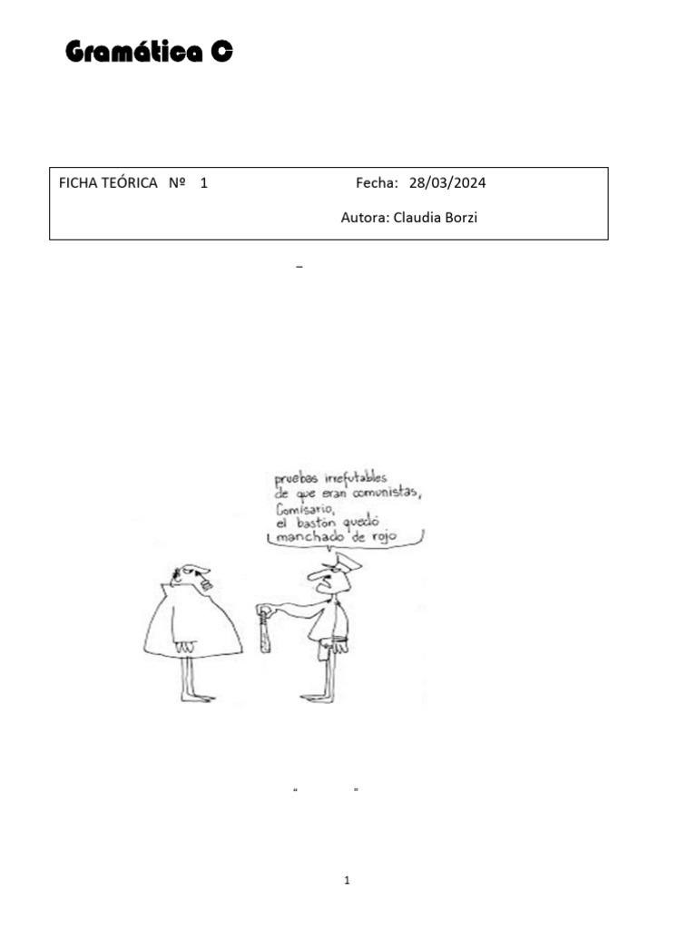 FICHA TEÓRICA 1_ 2024_Gramática C paunte | PDF | Comunicación | Lingüística