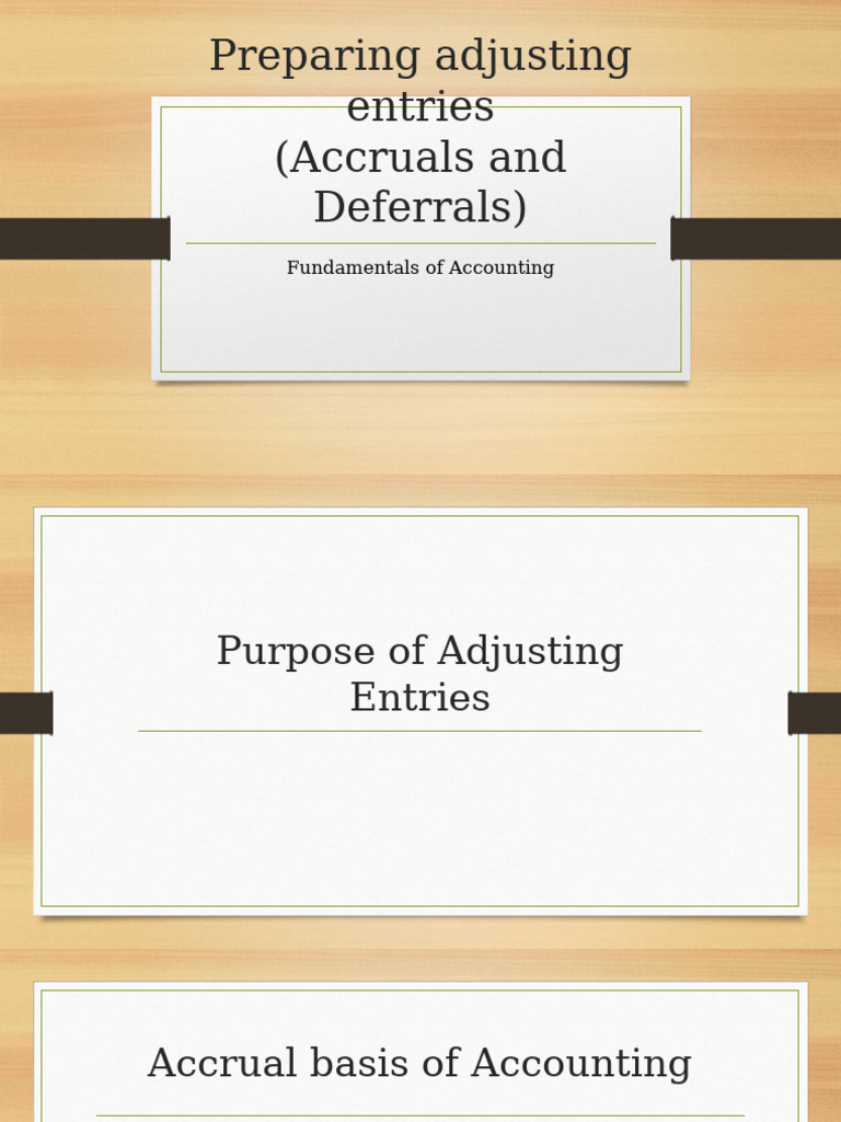 Preparing Adjusting Journal Entries Part 1 | PDF | Accrual | Debits And ...