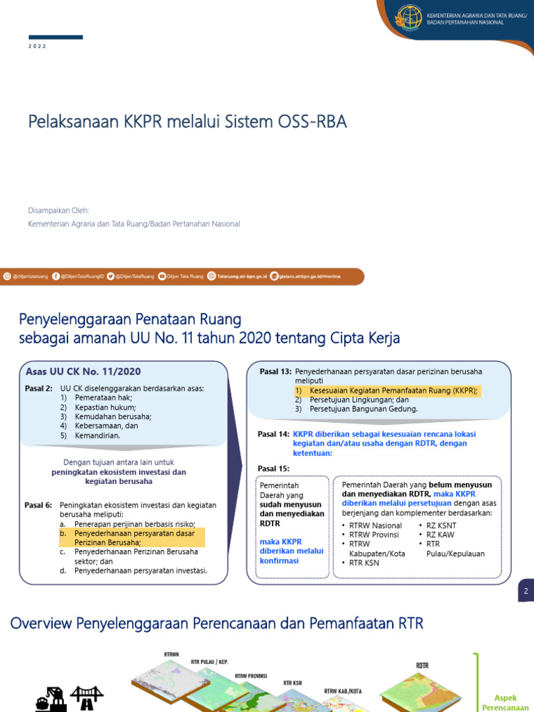 Proses KKPR dalam Sistem OSS-RBA | PDF