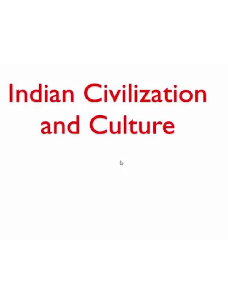 Indian Civilization and Culture (Mahatma Gandhi) | PDF