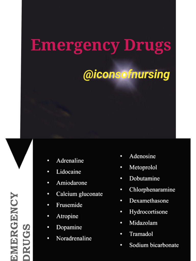 Emergency Drugs PDF | PDF