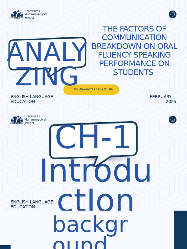 Presentasi Ujian Seminar Proposal Modern Minimalis Biru Dan Kuning | PDF | Fluency | Communication