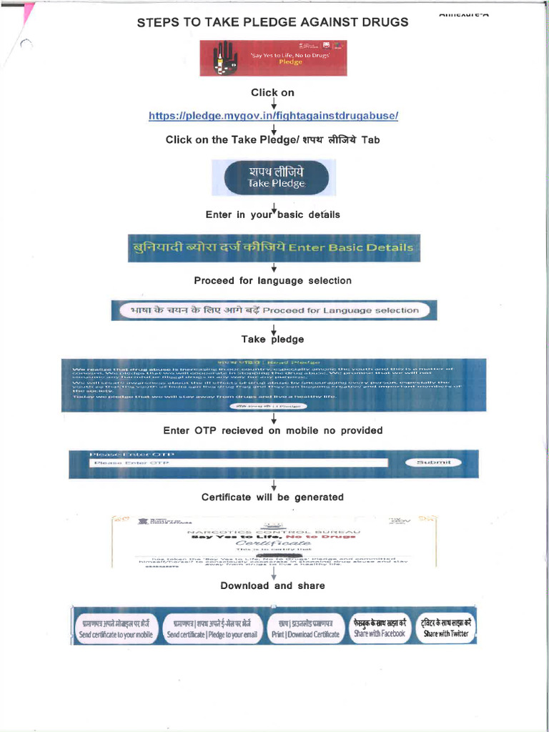 Pledge Against Drugs Procedure | PDF