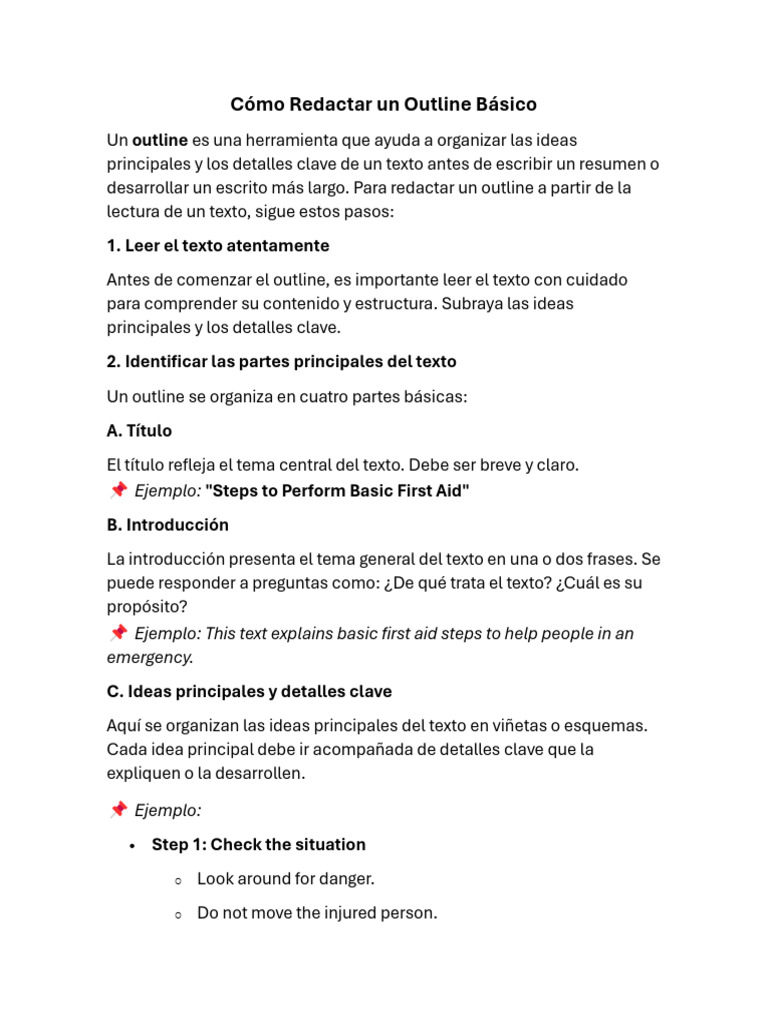 CLASE 6-Cómo Redactar Un Outline Básico | PDF