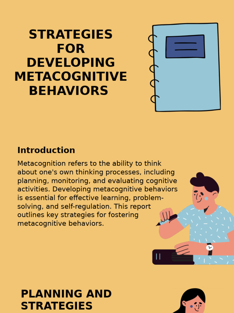 Strategies For Developing Metacognitive Behaviors | PDF