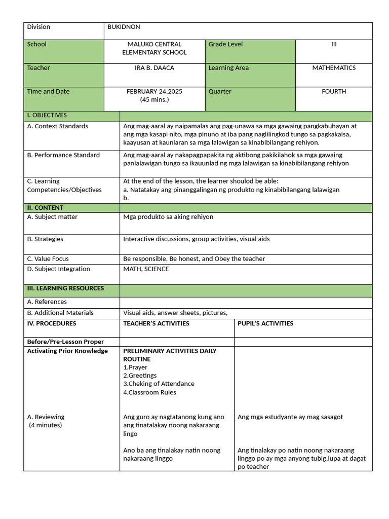 DLP Grade 3-Ap Ira | PDF