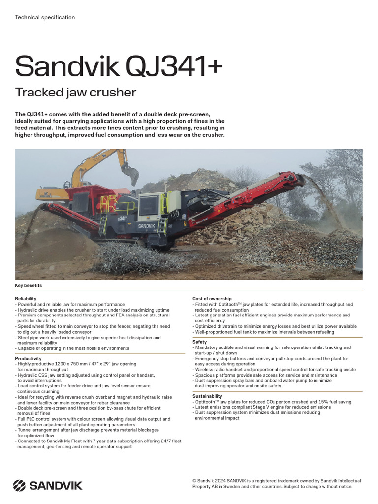 Qj341 Specification Sheet English | PDF
