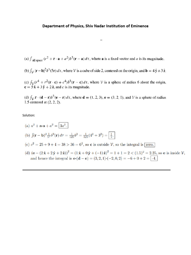 PHY102 Spring2025 Solution 4 | PDF
