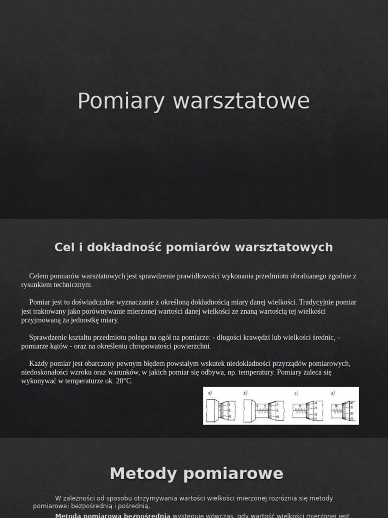 Pomiary warsztatowe | PDF