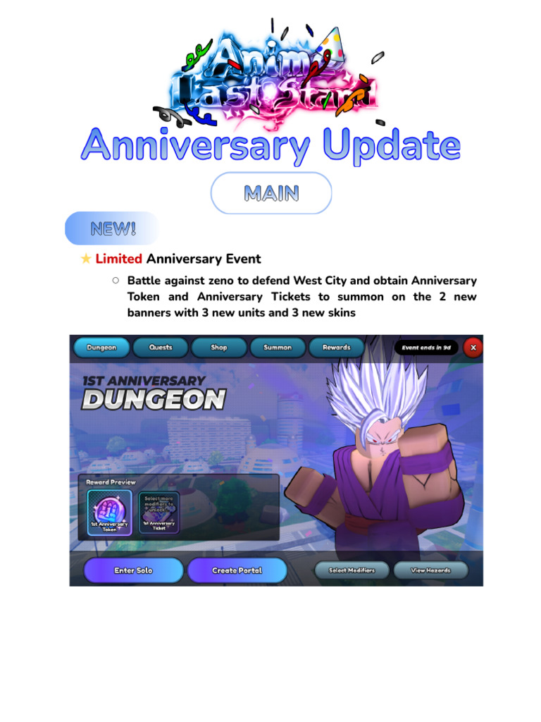 Anniversary Event Update: New Banners | PDF