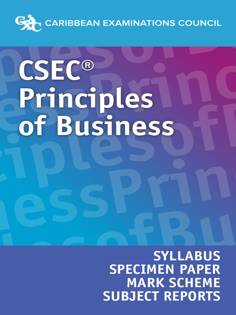 CSEC Priciple of Business Syllabus | PDF | Critical Thinking | Learning