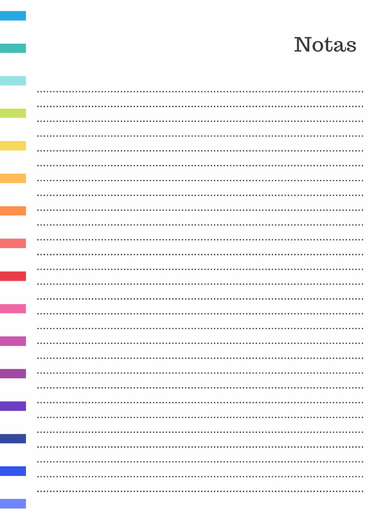 Hojas Punteadas Con Borde de Colores | PDF