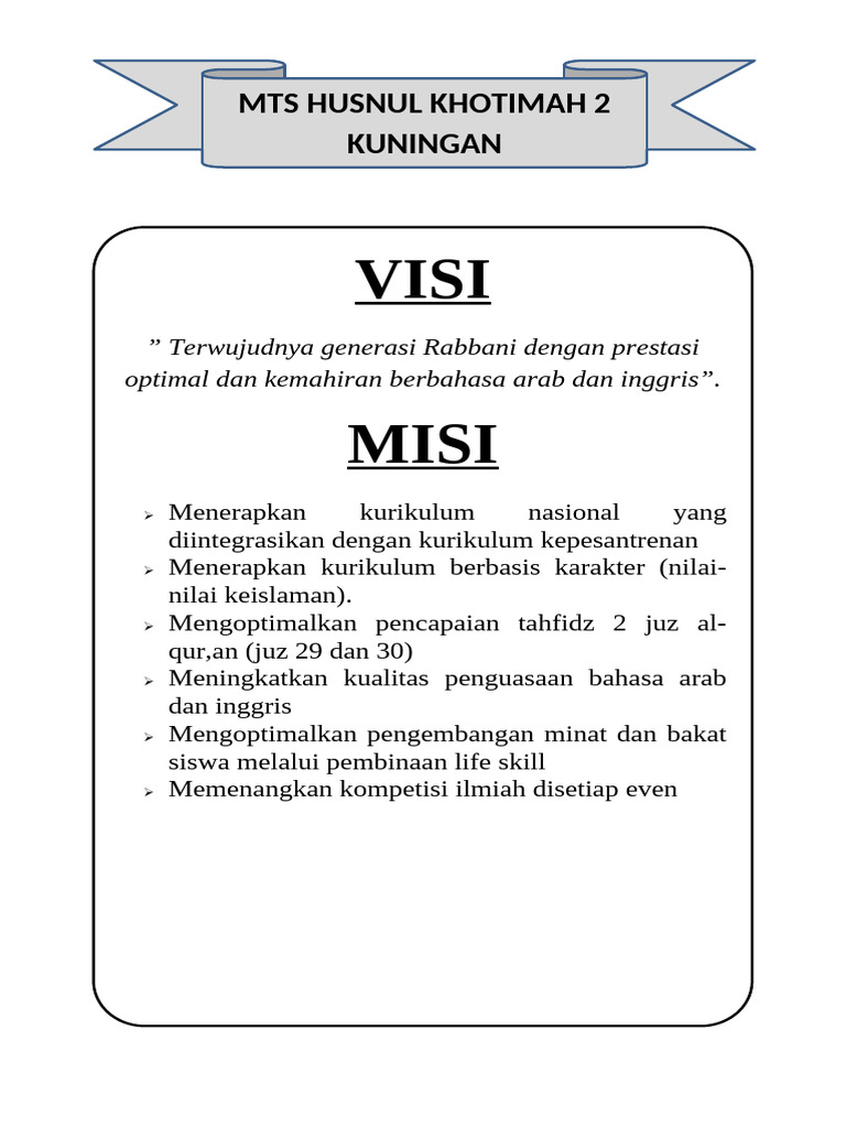 Visi Dan Misi | PDF