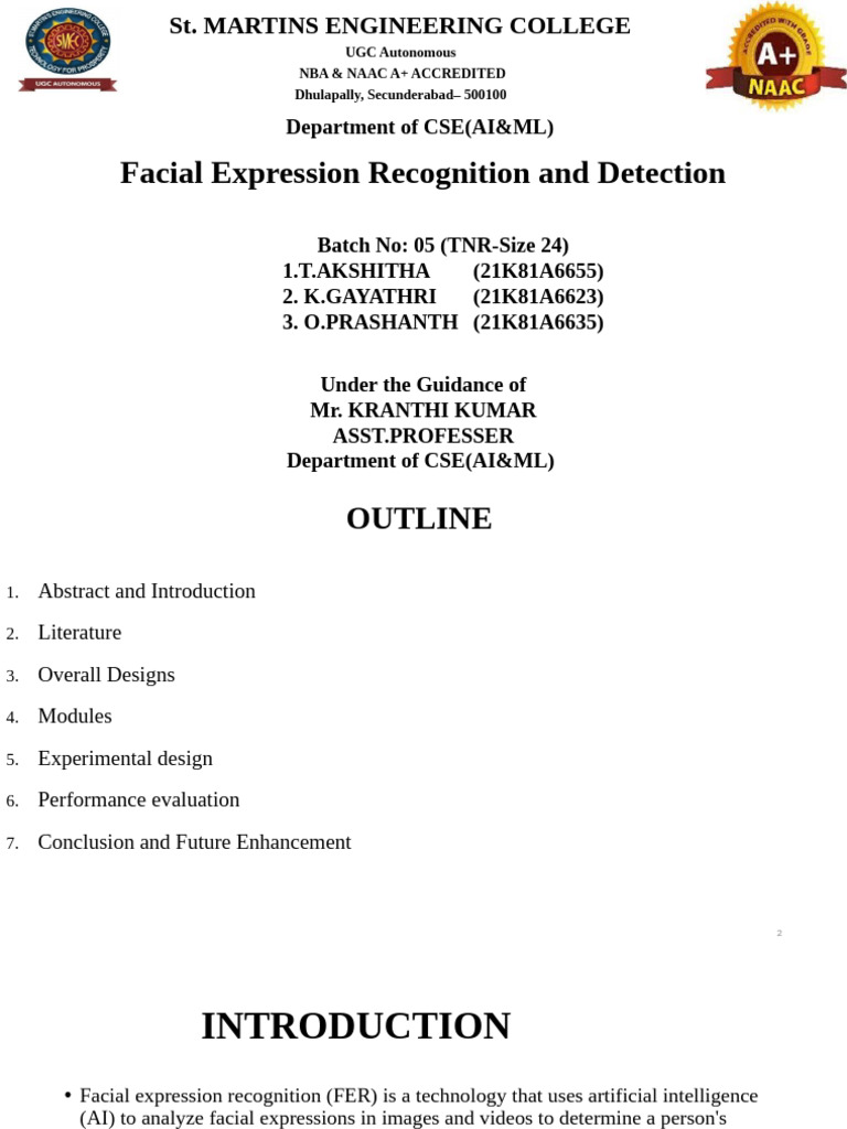 Facial Expression Recognition Project Report | PDF | Machine Learning ...