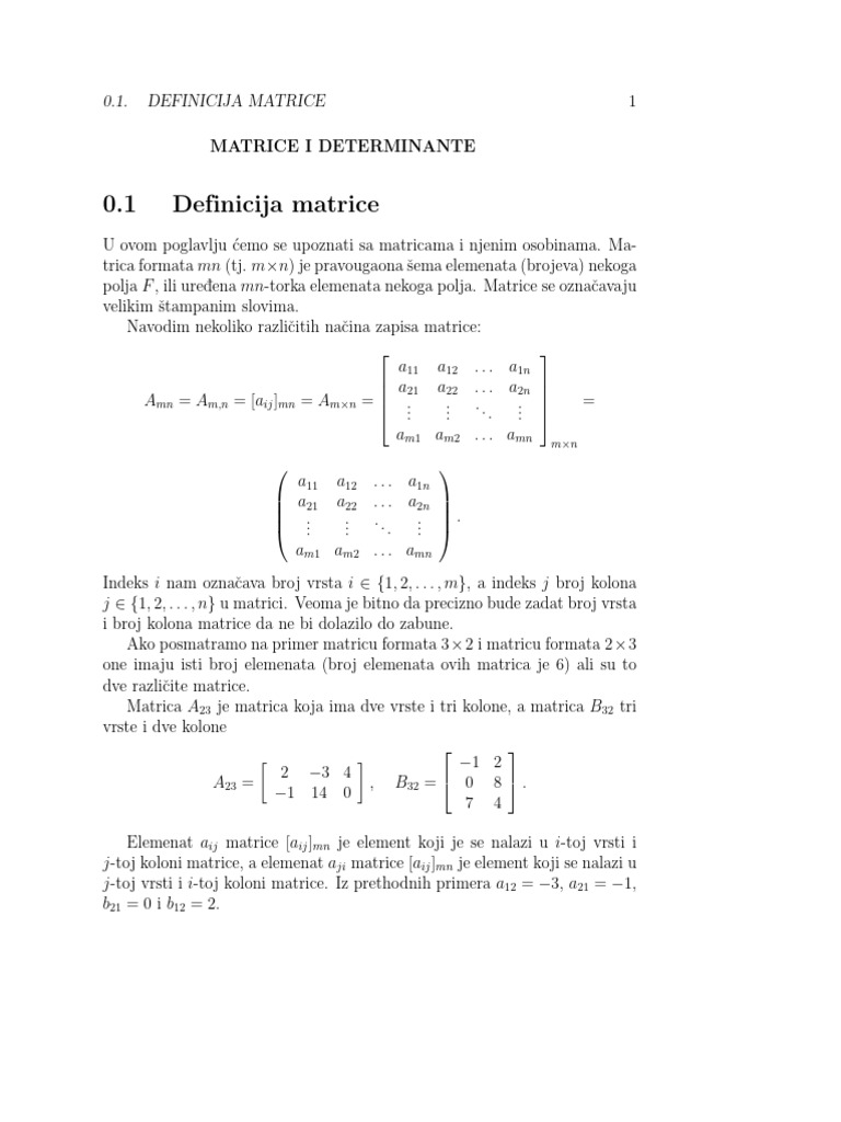Matrice I Determinante | PDF