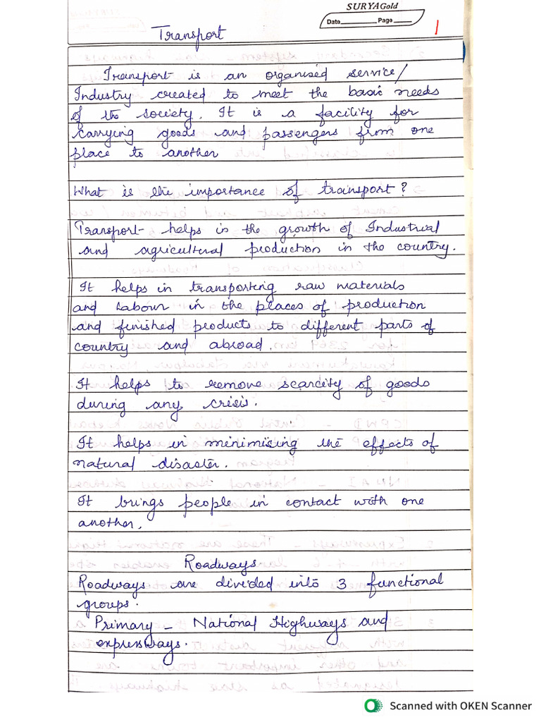 Transport Notes | PDF