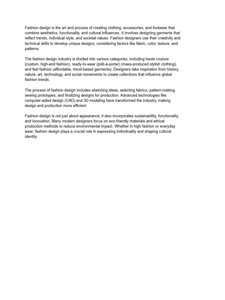 Understanding Fashion Design Basics | PDF