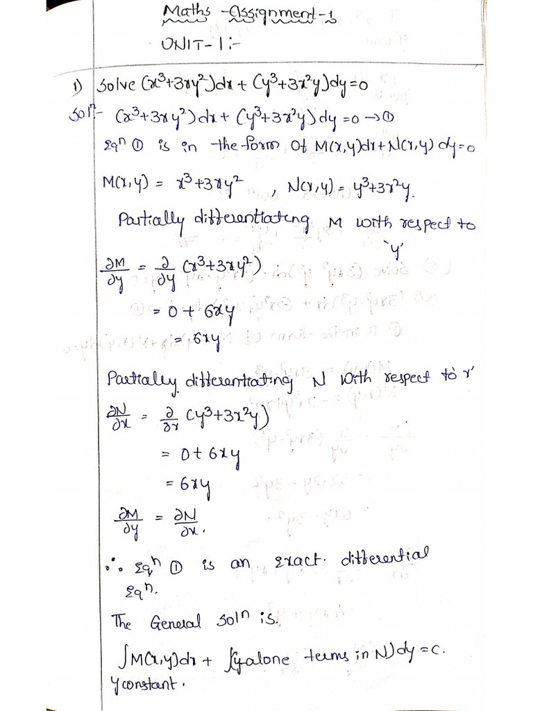 Mths Assignment Unit 1 | PDF