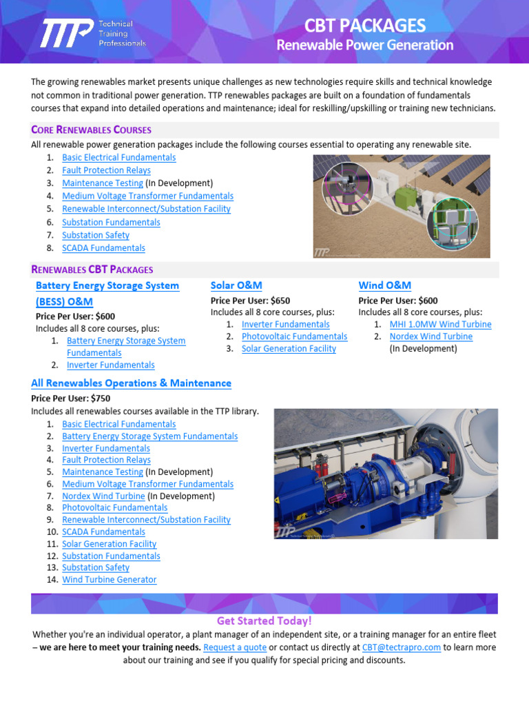 TTP ComputerBasedTraining PackagesandPricing Renewable | PDF | Wind ...