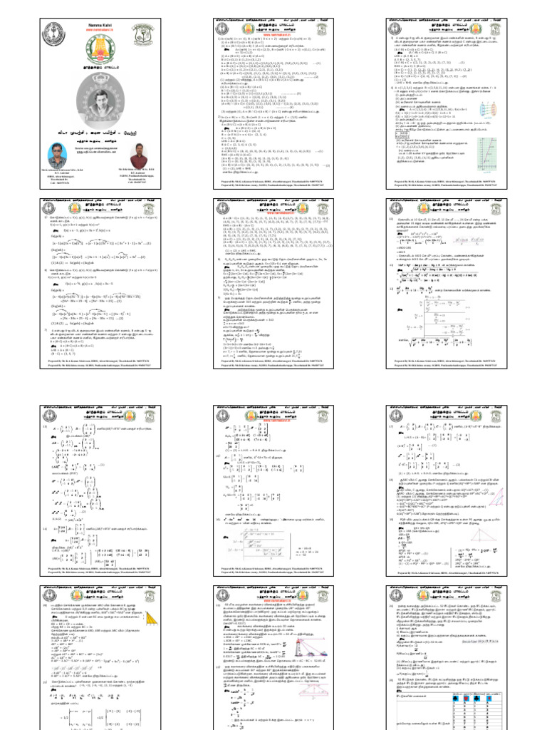 Namma Kalvi 10th Maths Slow Learners 5 Mark Study Material TM 218144 | PDF