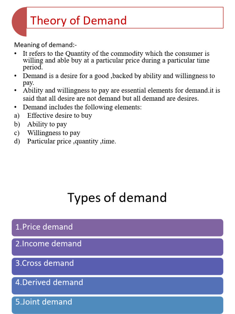 Understanding Derived and Joint Demand | PDF | Demand | Supply (Economics)