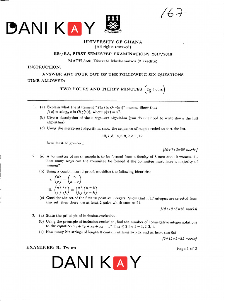 Dani K? y Math 359 Pasco | PDF | Mathematical Objects | Arithmetic