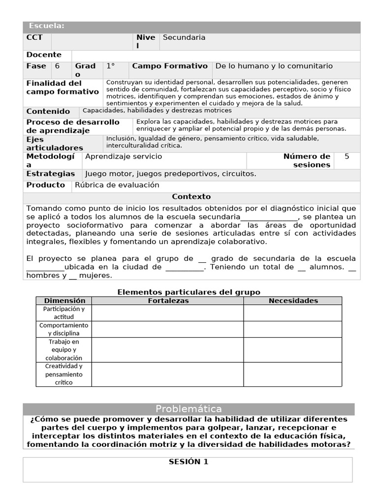 Proyecto 5 1° | PDF | Aprendizaje | Defensor (Asociación de Fútbol)