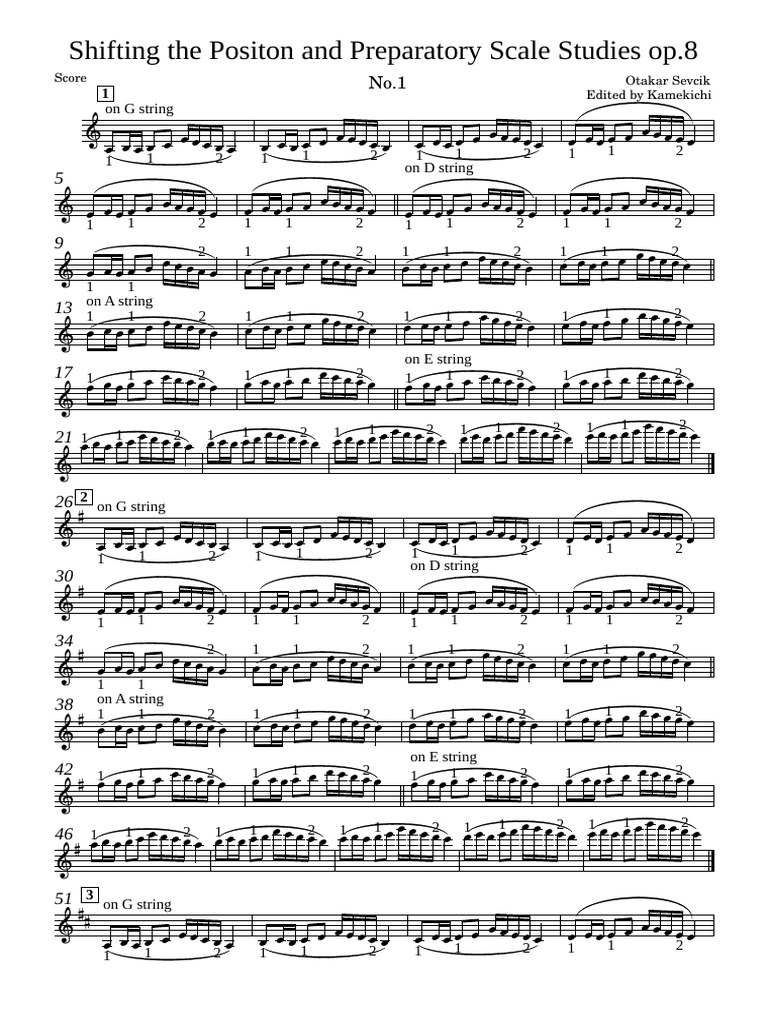 Sevcik Op.8 No.1 | PDF