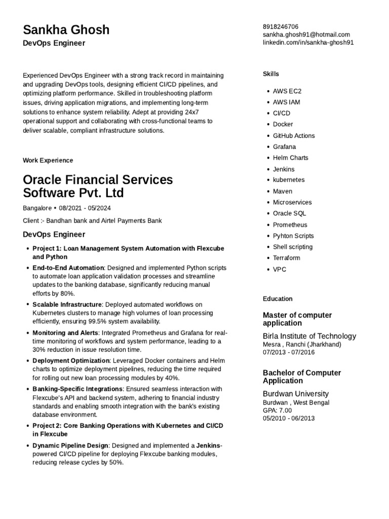 1 Sankha Ghosh DevOps Jan25 | PDF | Computing | Information Technology
