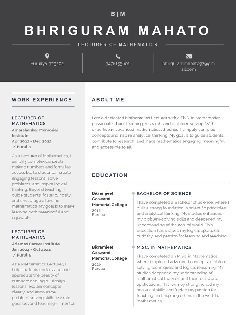 Bhrigu Ram | PDF | Mathematics | Thought