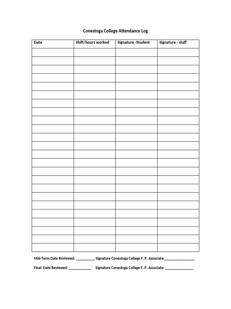 Attendance Log2 | PDF