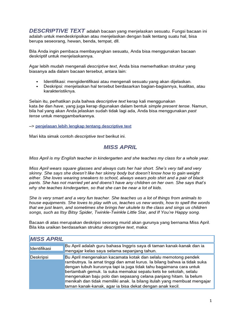 Descriptive Text | PDF