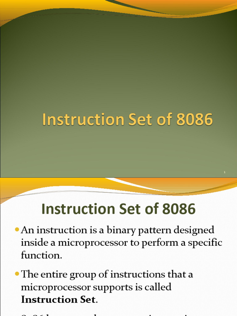 8086 Instruction Set Overview | PDF | Binary Coded Decimal | String ...