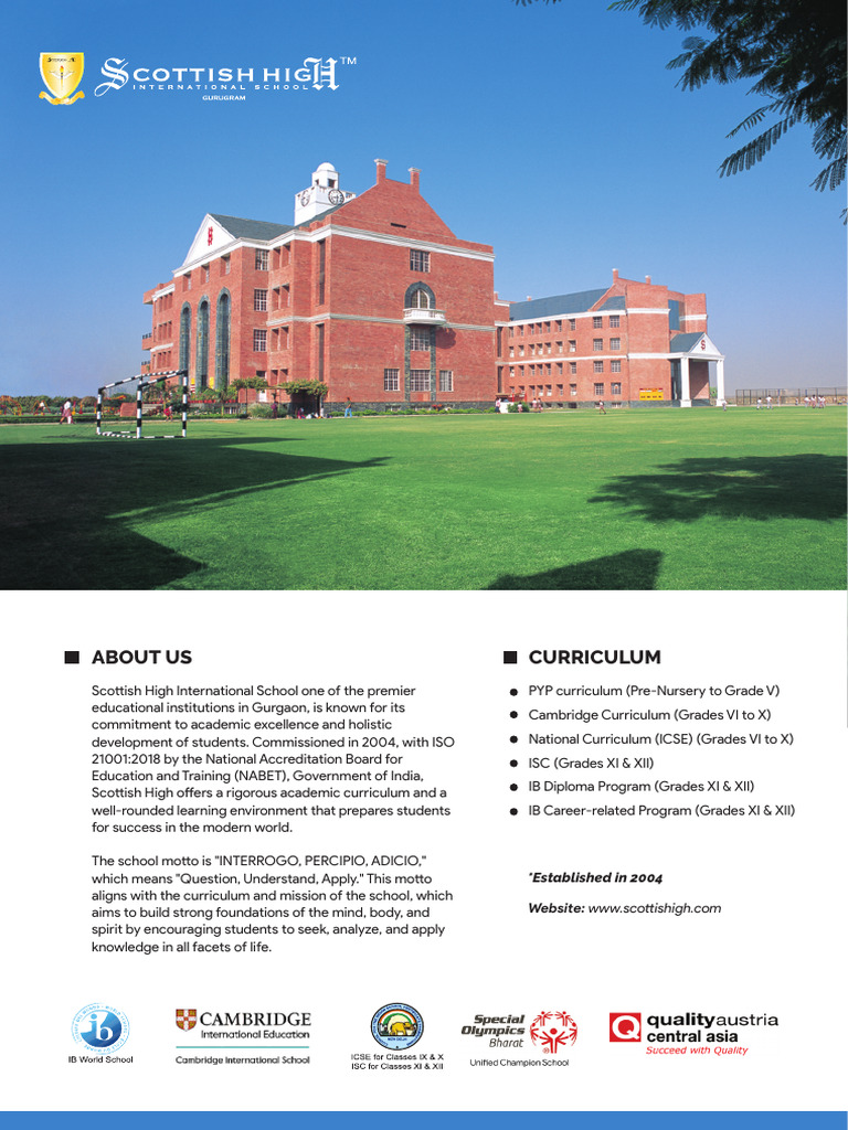 Premier Education at Scottish High Gurgaon | PDF