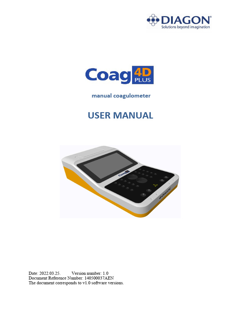 Coag 4D Plus User Manual v1.0 | PDF | Ac Power Plugs And Sockets ...