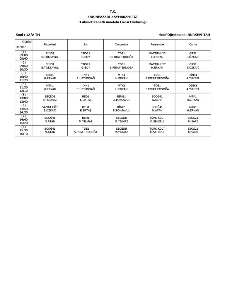 SinifElProgrami 16 | PDF