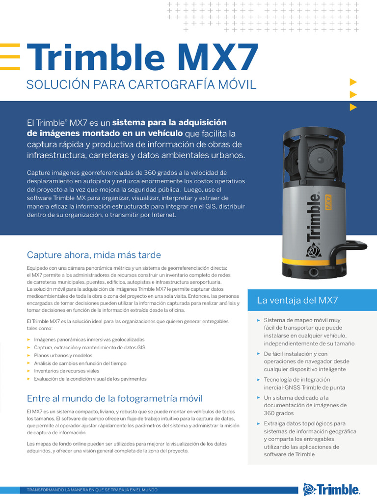 Brochure - Trimble MX7 Mobile Mapping System - Spanish (Lat Amer) - Screen | PDF | Sistema de ...