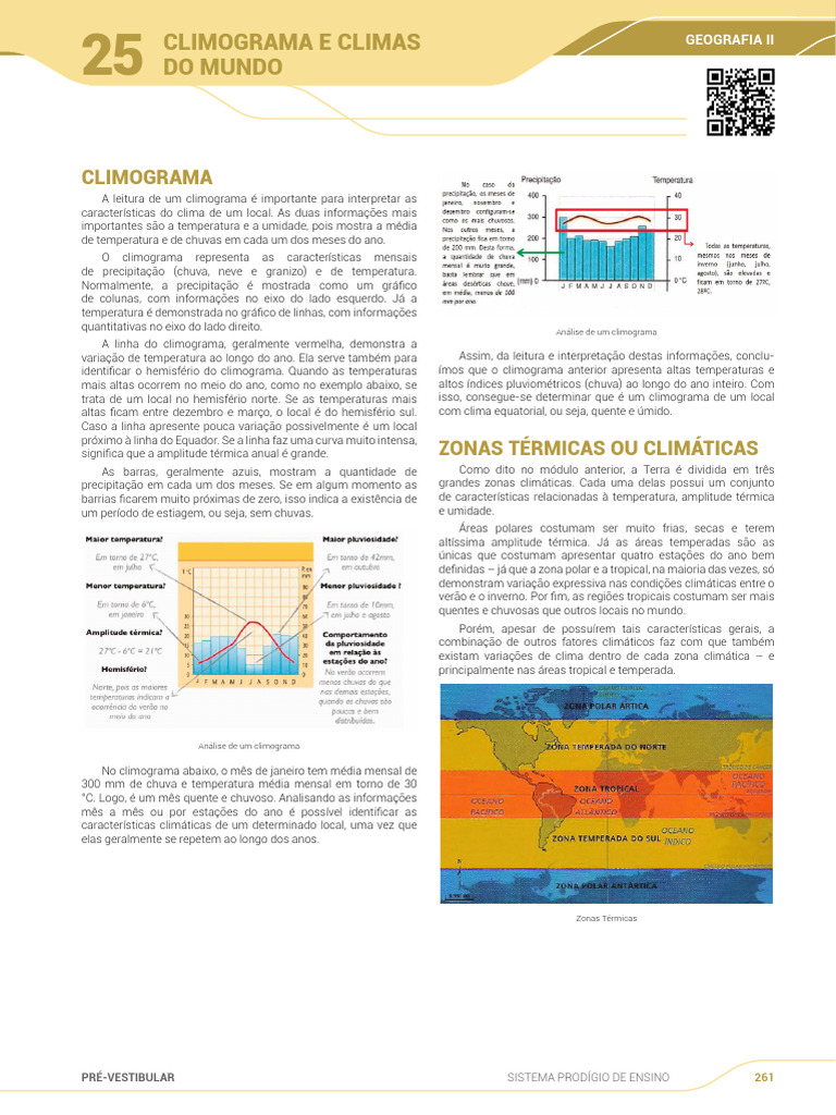 Climograma e Climas Do Mundo | PDF | Clima temperado | Clima oceânico