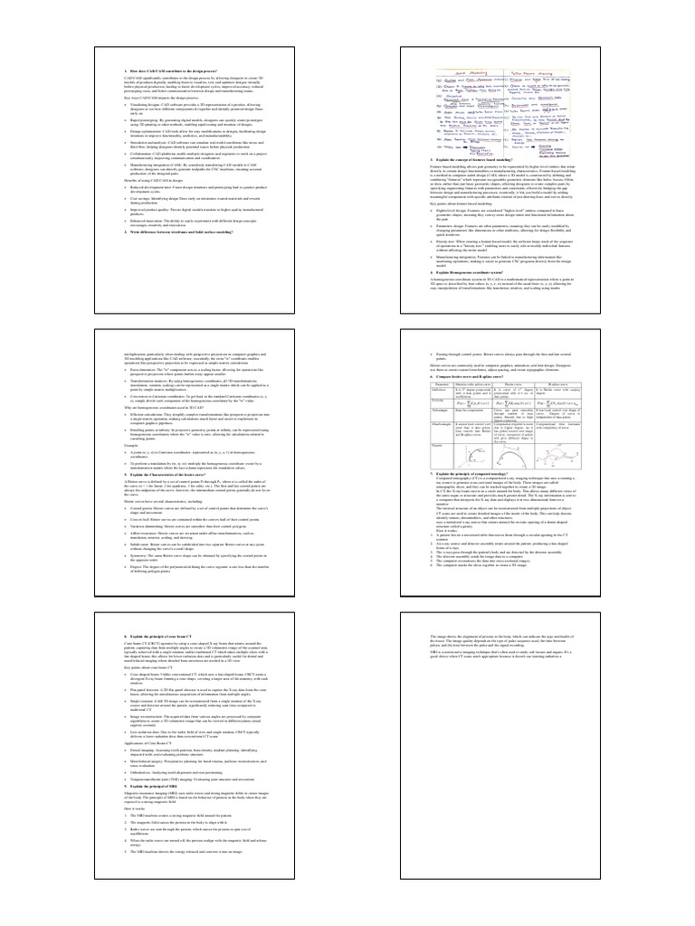 Cad QB Ans | PDF | Computer Aided Design | Ct Scan