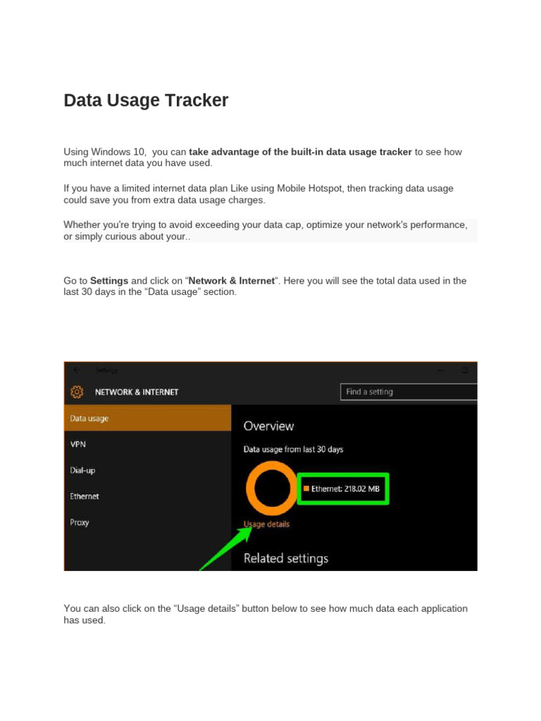 Data Usage Tracker | PDF